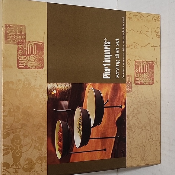 Pier 1 | Dining | Pier Imports Serving Dish Set 3 Stoneware Dishes ...